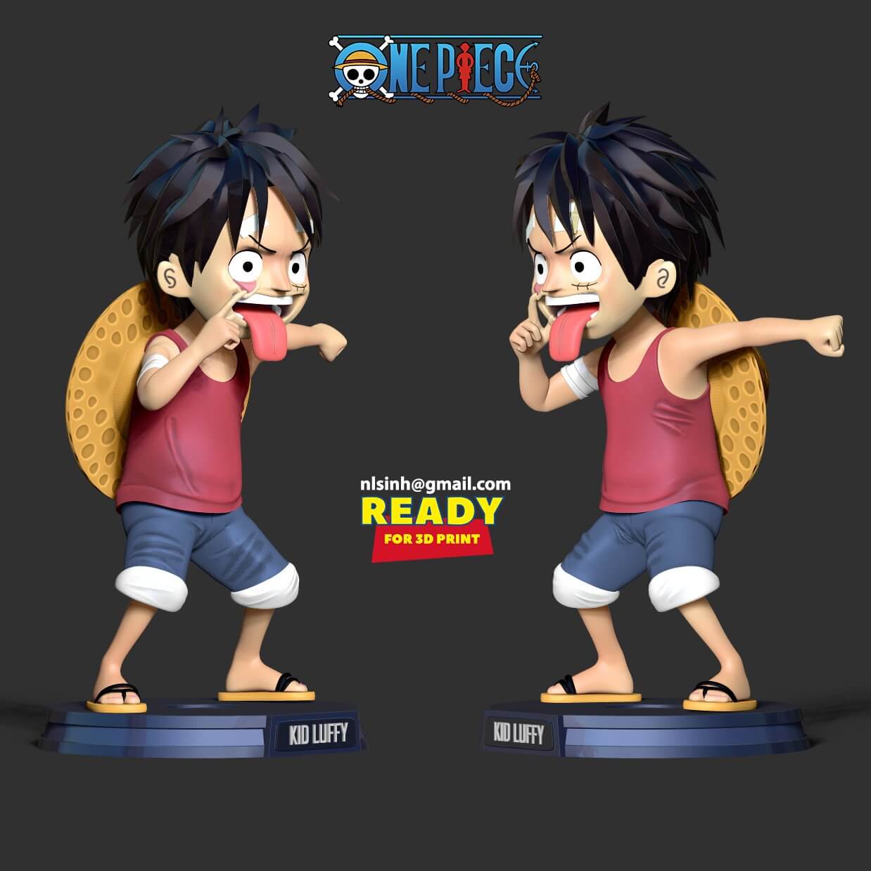 Kid Monkey Luffy - 3D Model by Sinh Nguyen