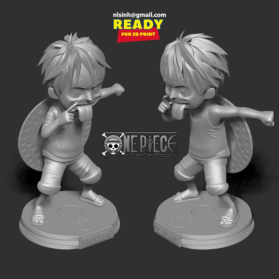 Kid Monkey Luffy - 3D Model by Sinh Nguyen