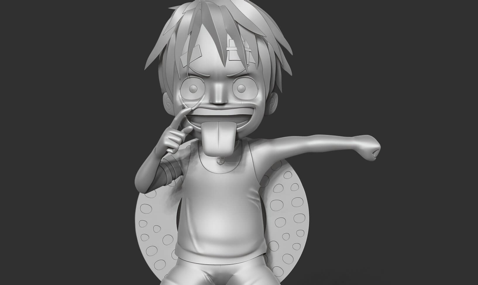 Kid Monkey Luffy - 3D Model by Sinh Nguyen