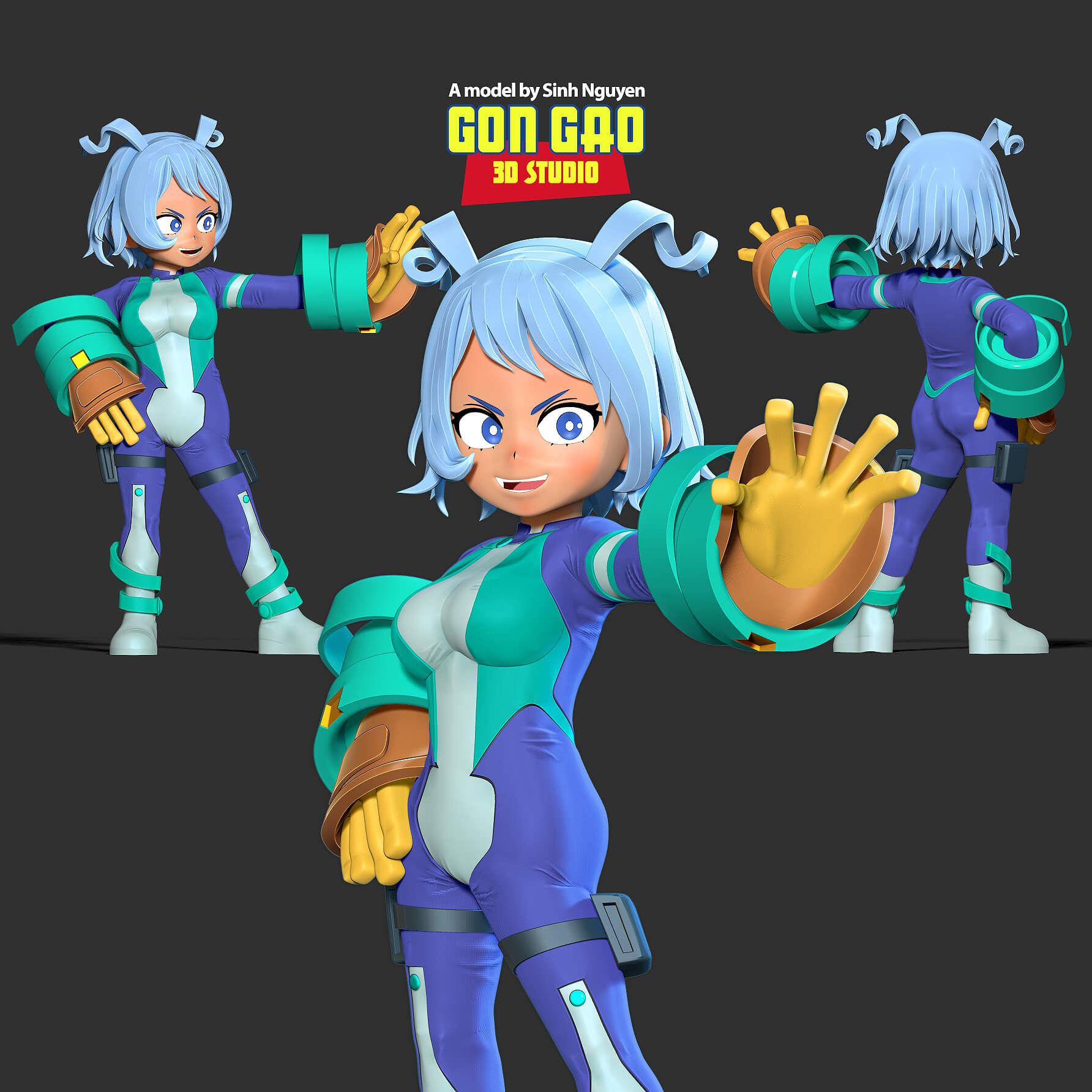 Kid Nejire Hado - 3D Model by Sinh Nguyen