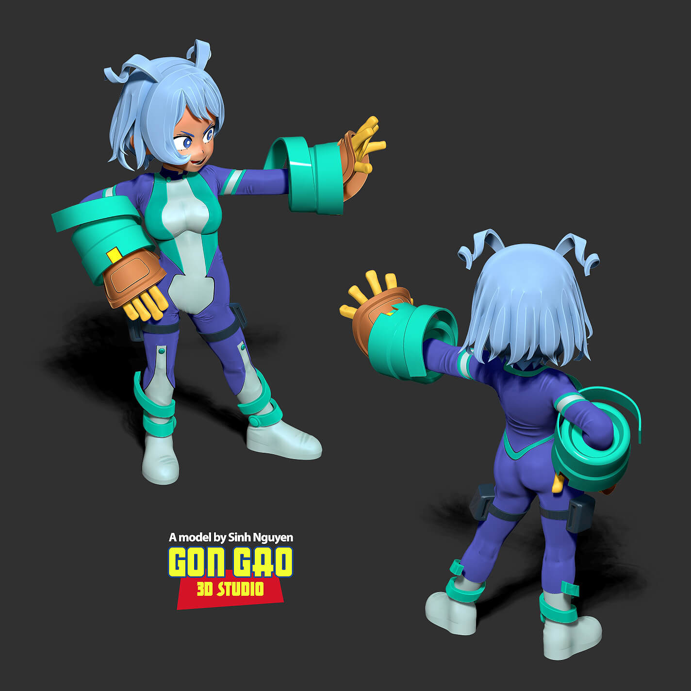 Kid Nejire Hado - 3D Model by Sinh Nguyen