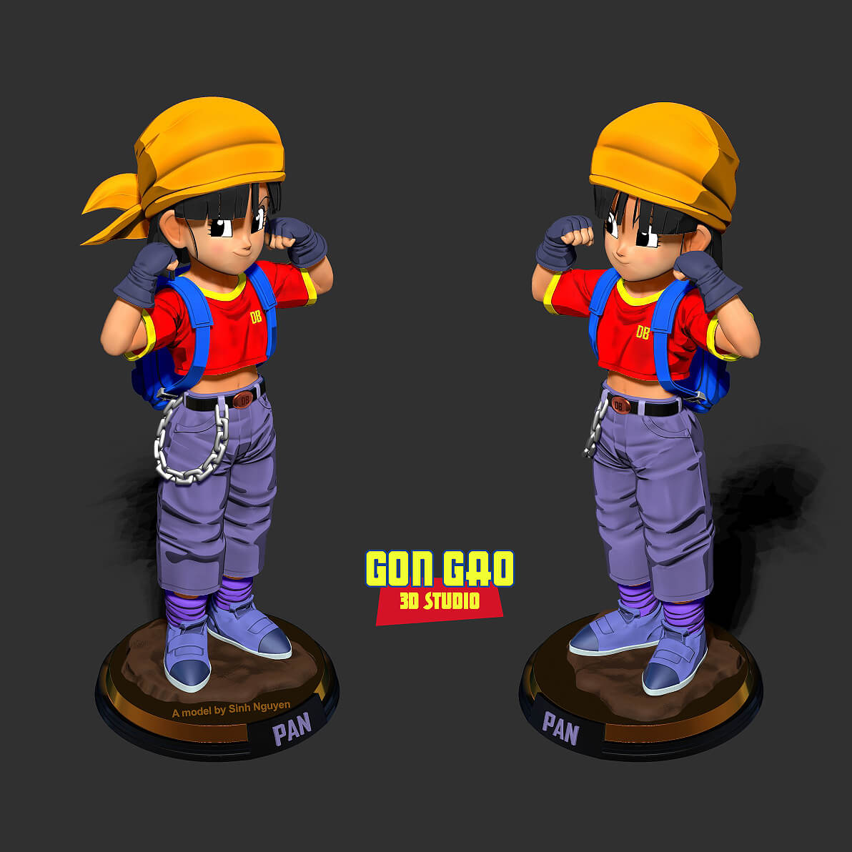 Kid Pan - Dragon Ball 3D Model by Sinh Nguyen