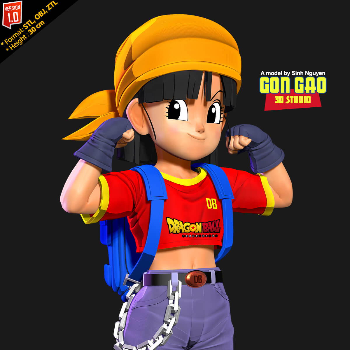 Kid Pan - Dragon Ball 3D Model by Sinh Nguyen