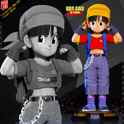 Kid Pan - Dragon Ball 3D Model by Sinh Nguyen