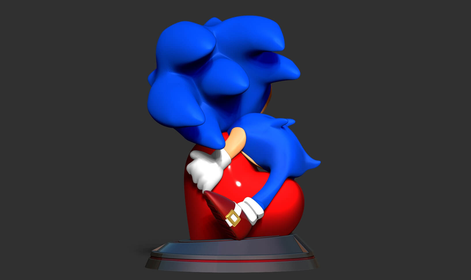 Kid Sonic Holds Red Heart - 3D Model by Sinh Nguyen