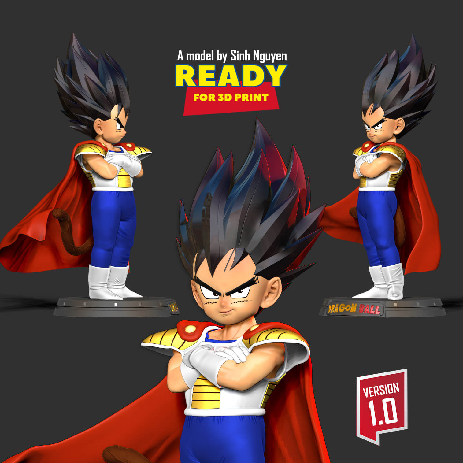 Kid Vegeta - 3D Model by Sinh Nguyen