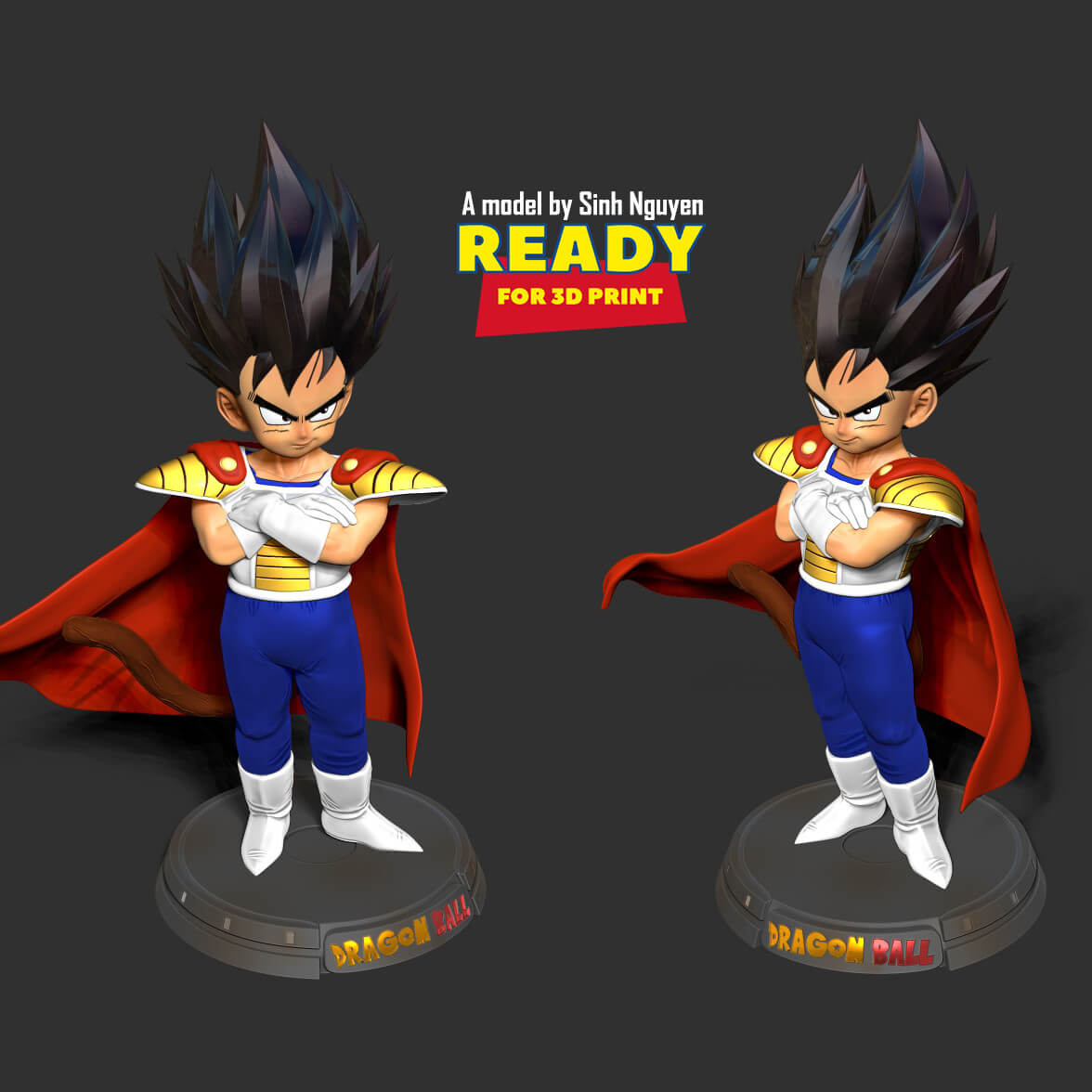 Kid Vegeta - Print Ready 3D Model by Sinh Nguyen