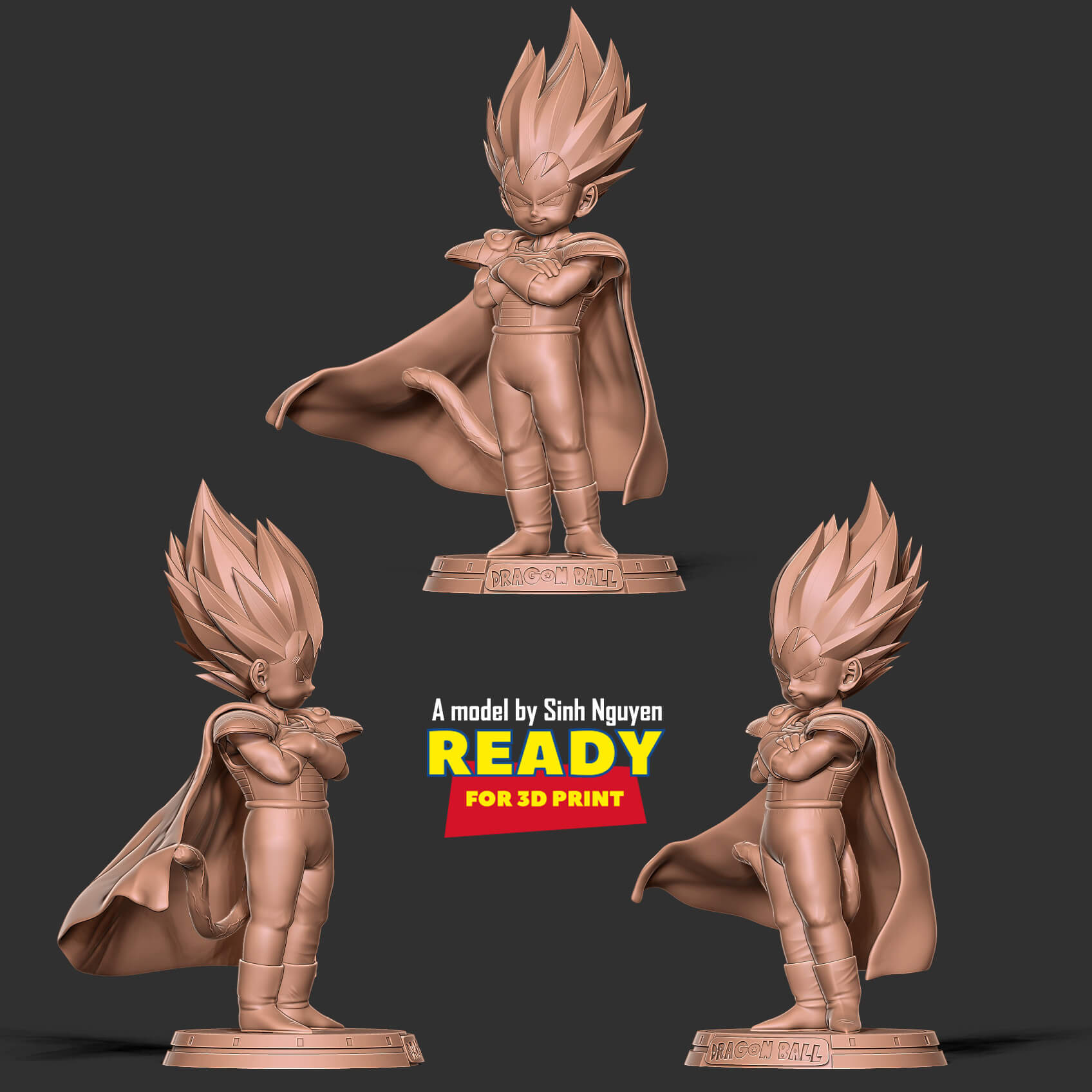 Kid Vegeta - 3D Model by Sinh Nguyen