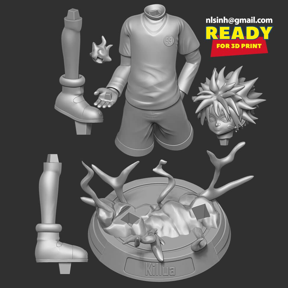 Killua Zoldyck - Hunter X Hunter Fanart 3D Model by Sinh Nguyen
