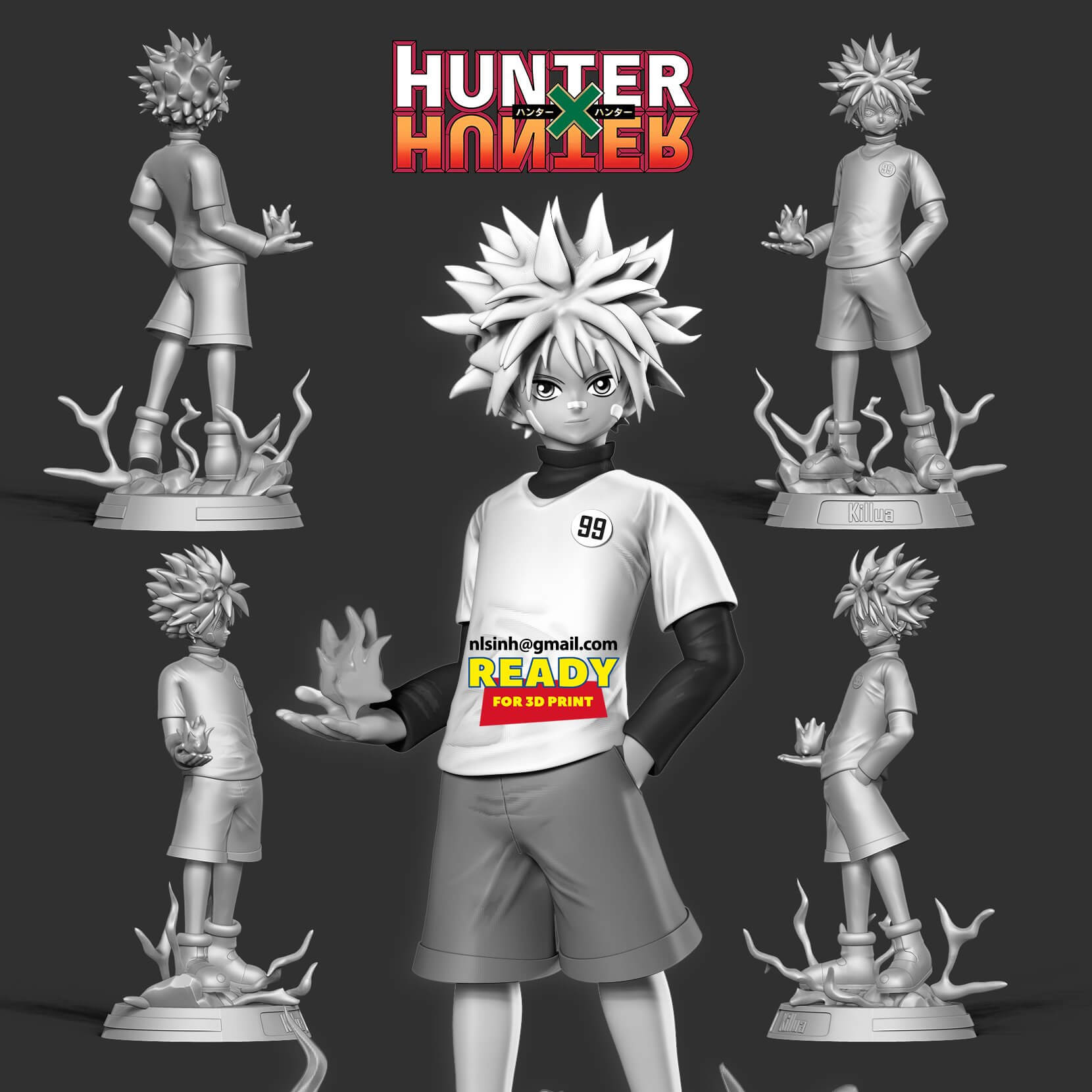 Killua Zoldyck - Hunter X Hunter Fanart 3D Model by Sinh Nguyen