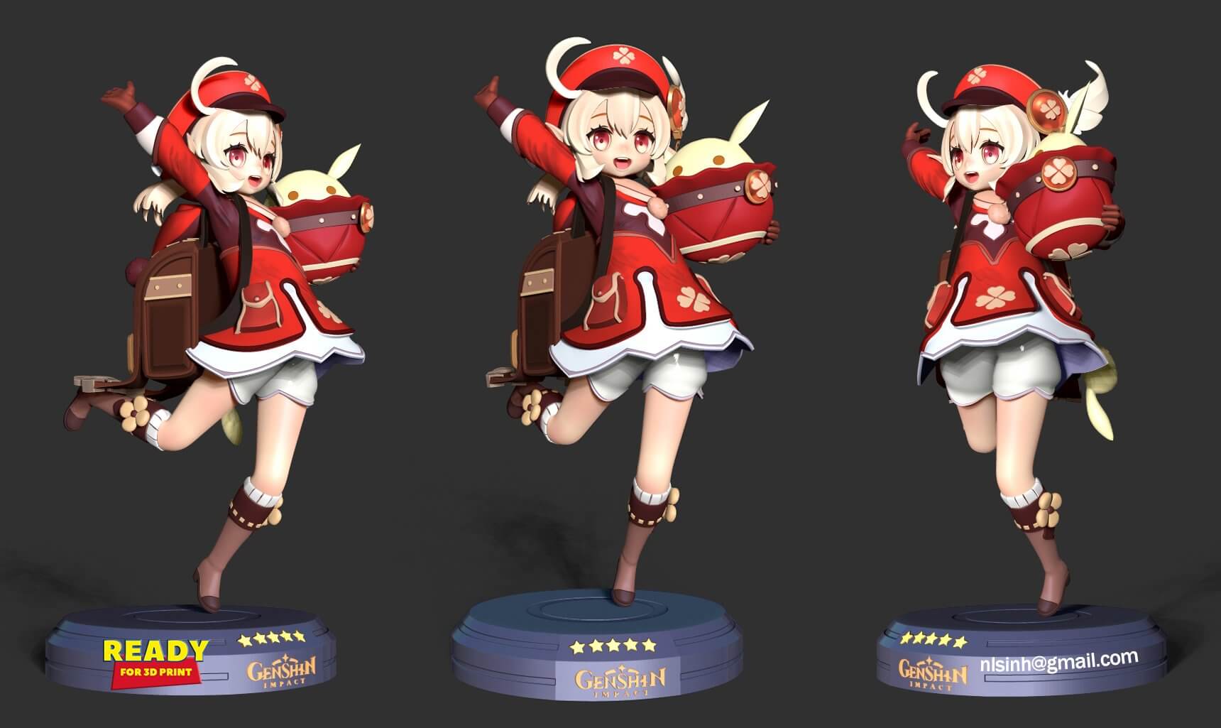 Klee - Genshin Impact Fanart 3D Model by Sinh Nguyen