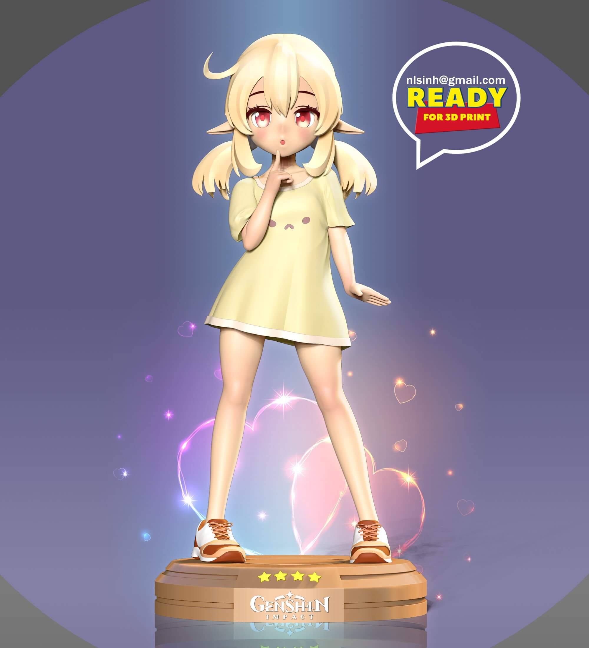 Klee in a T-shirt 3D Model by Sinh Nguyen