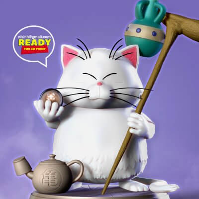 Korin from Dragon Ball - 3D Model by Sinh Nguyen