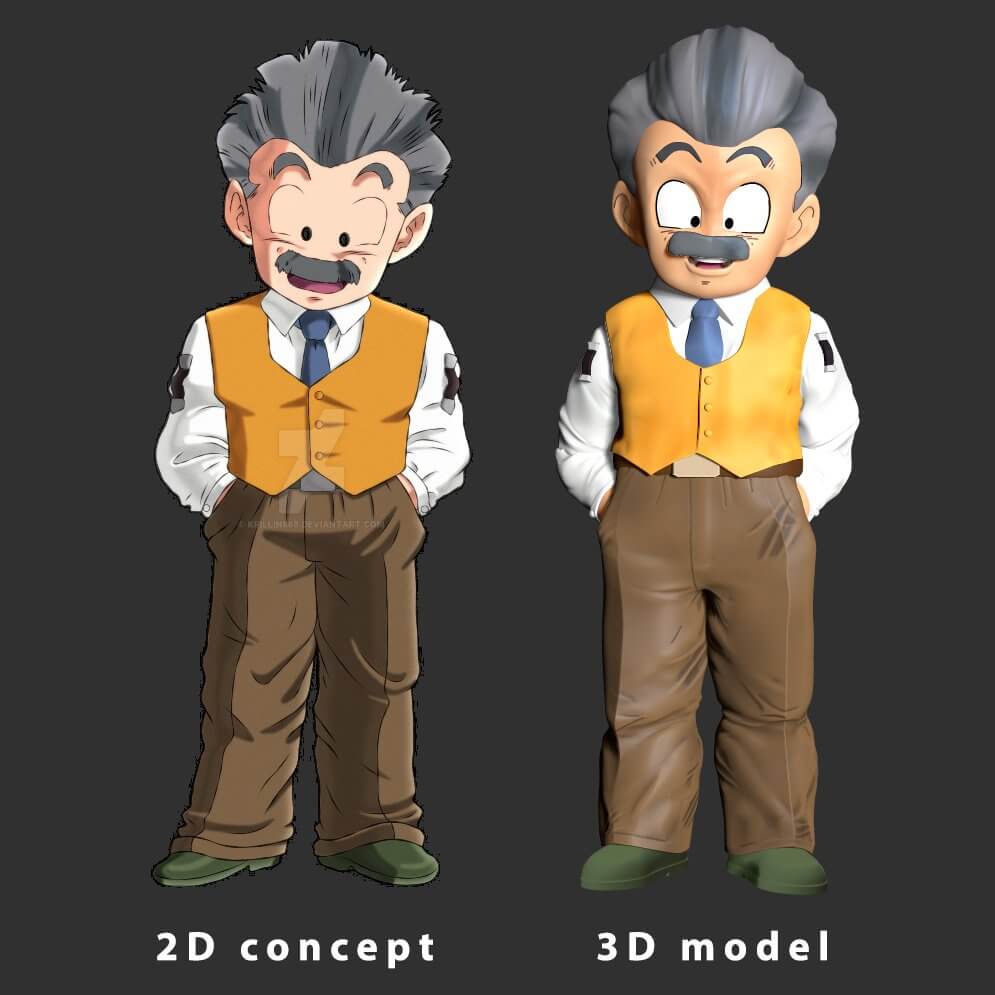 Krillin - Old Man 3D Print Model by Sinh Nguyen