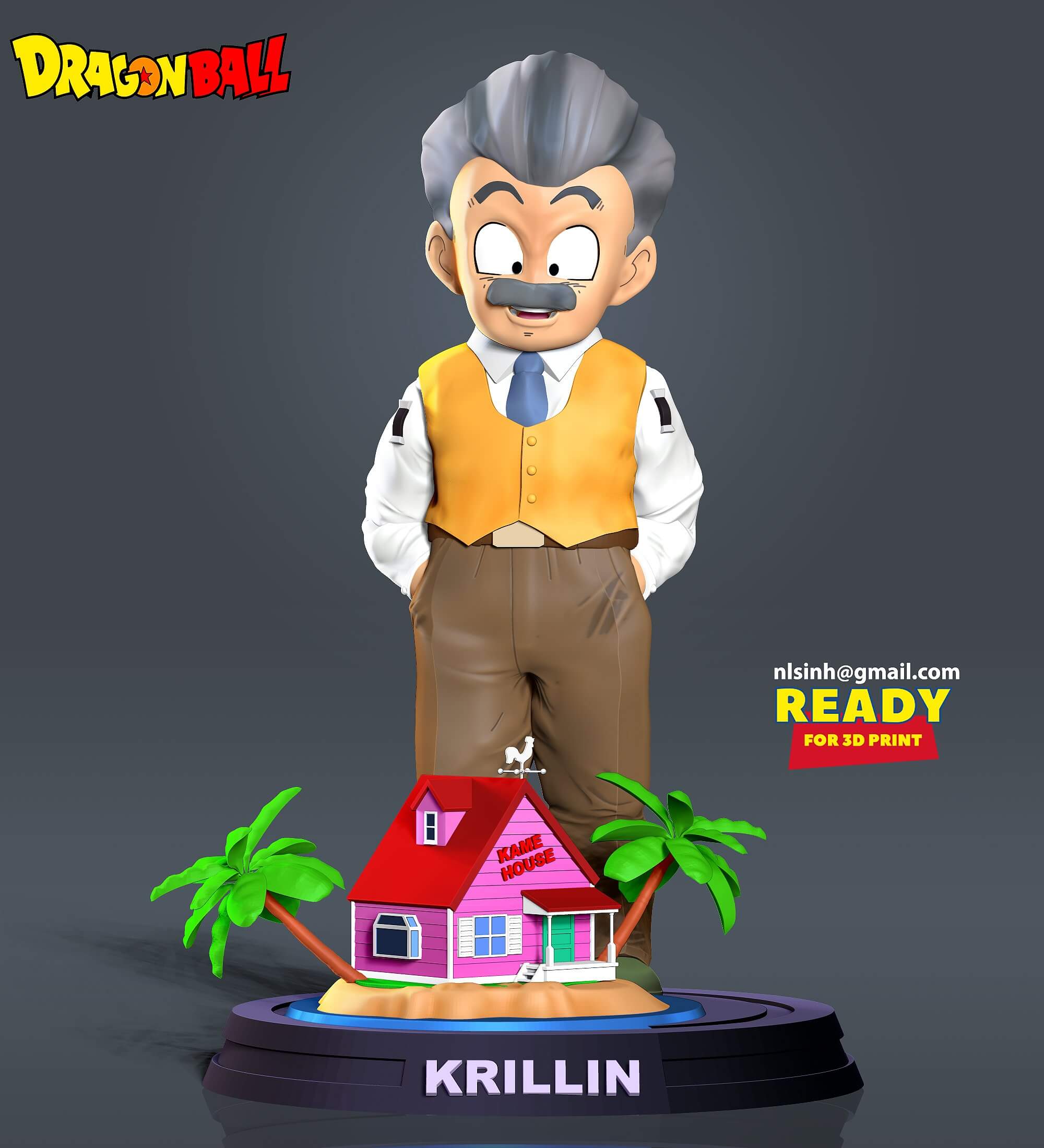 Krillin - Old Man 3D Print Model by Sinh Nguyen