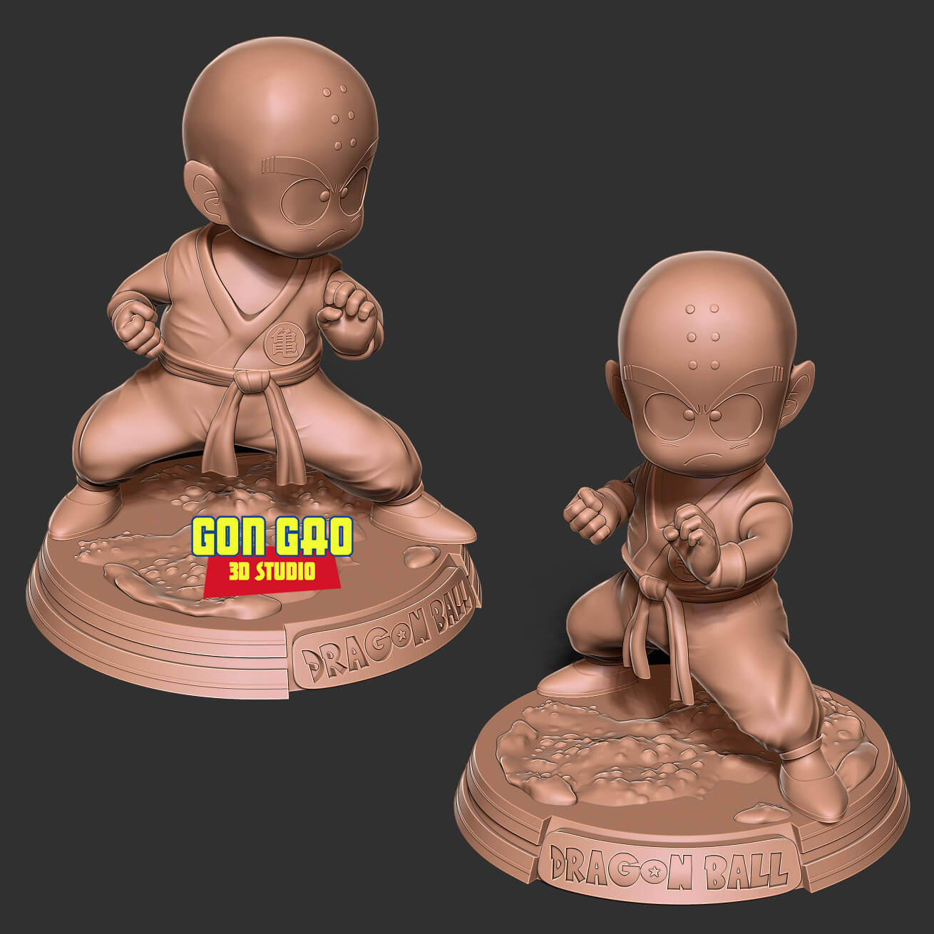 Krillin - Ready to Fight 3D Model by Sinh Nguyen