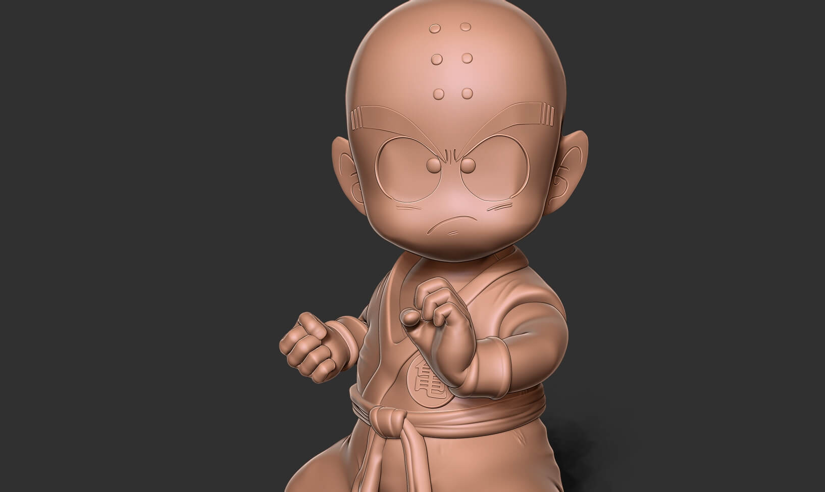 Krillin - Ready to Fight 3D Model by Sinh Nguyen