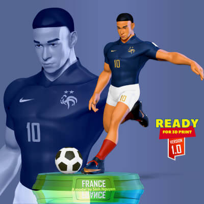 Kylian Mbappe - 3D Model by Sinh Nguyen