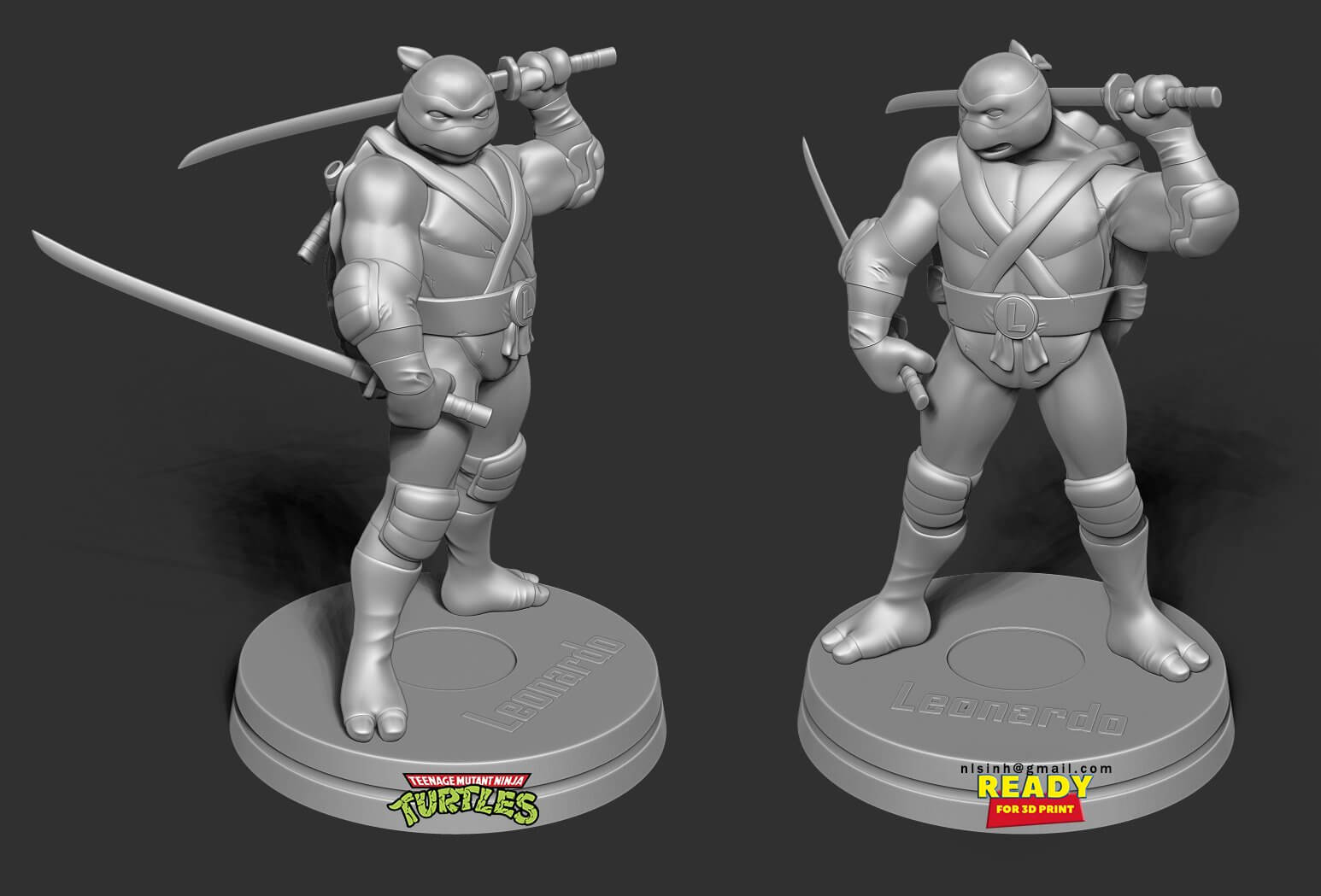 Leonardo - TMNT Fanart 3D Model by Sinh Nguyen
