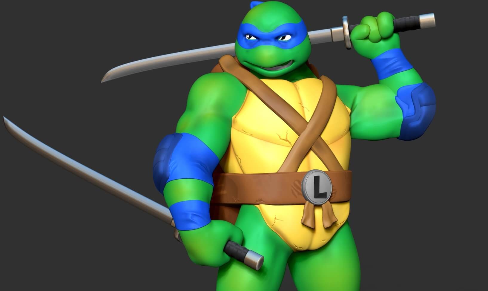 Leonardo - TMNT Fanart 3D Model by Sinh Nguyen