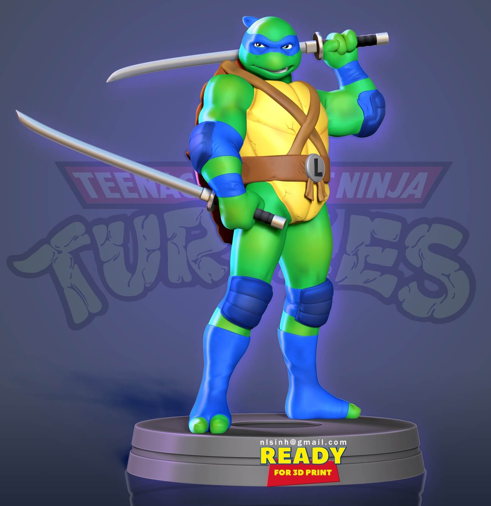 Leonardo - TMNT Fanart 3D Model by Sinh Nguyen