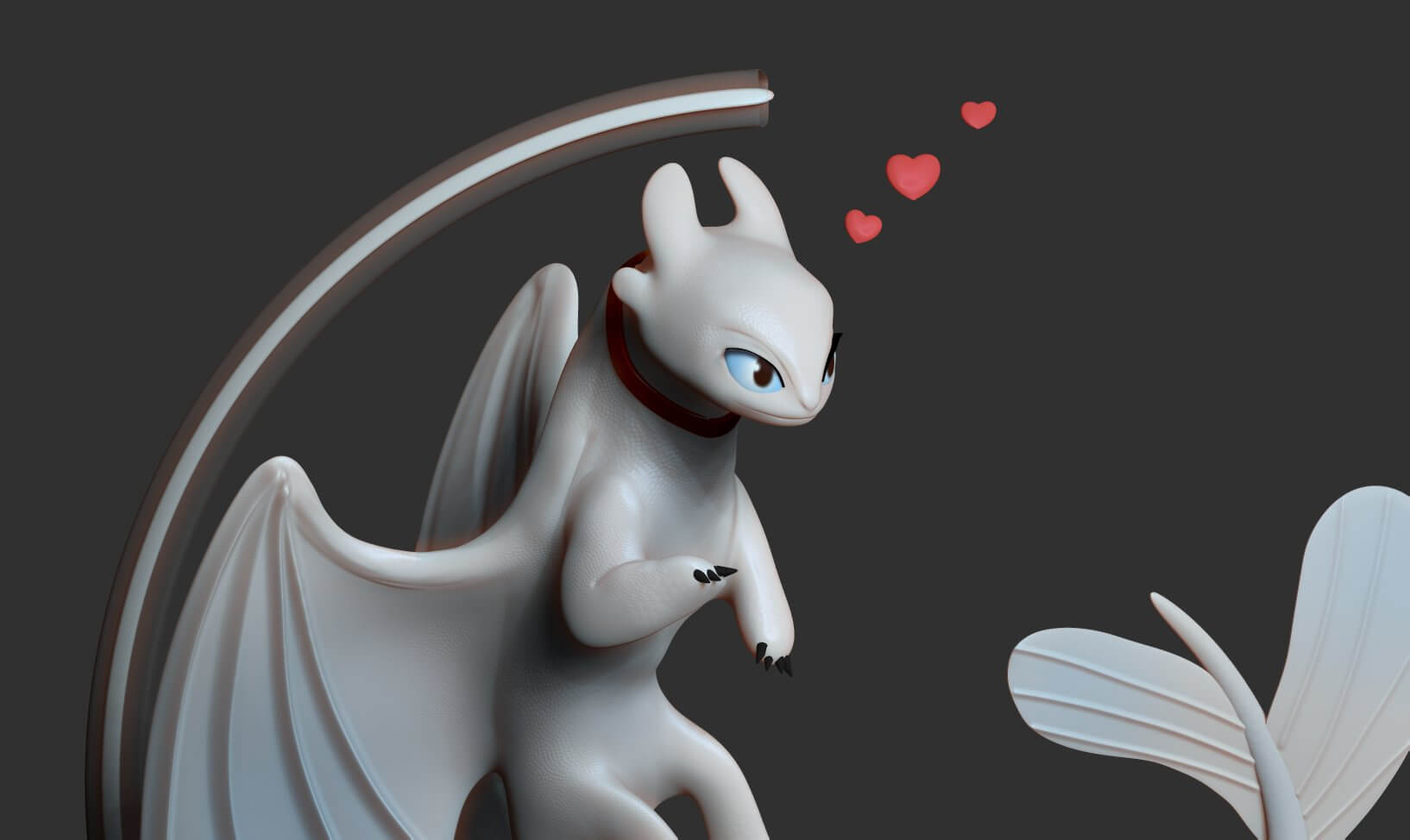 Light Fury Dragon - 3D Model by Sinh Nguyen