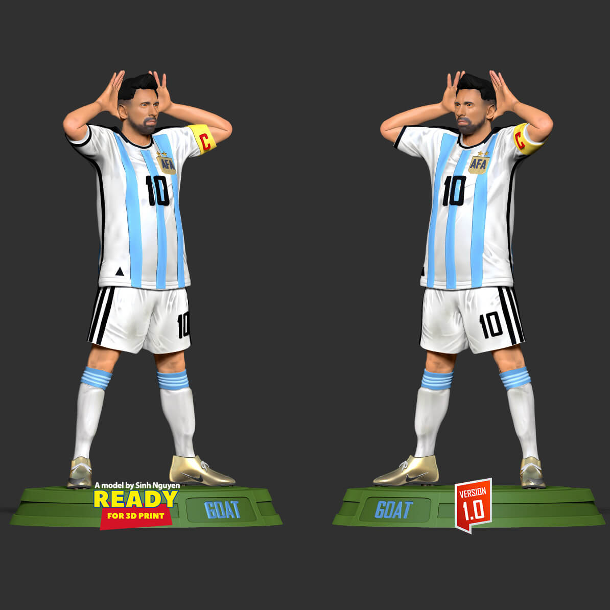 Lionel Messi - World Cup 2022 3D Model by Sinh Nguyen
