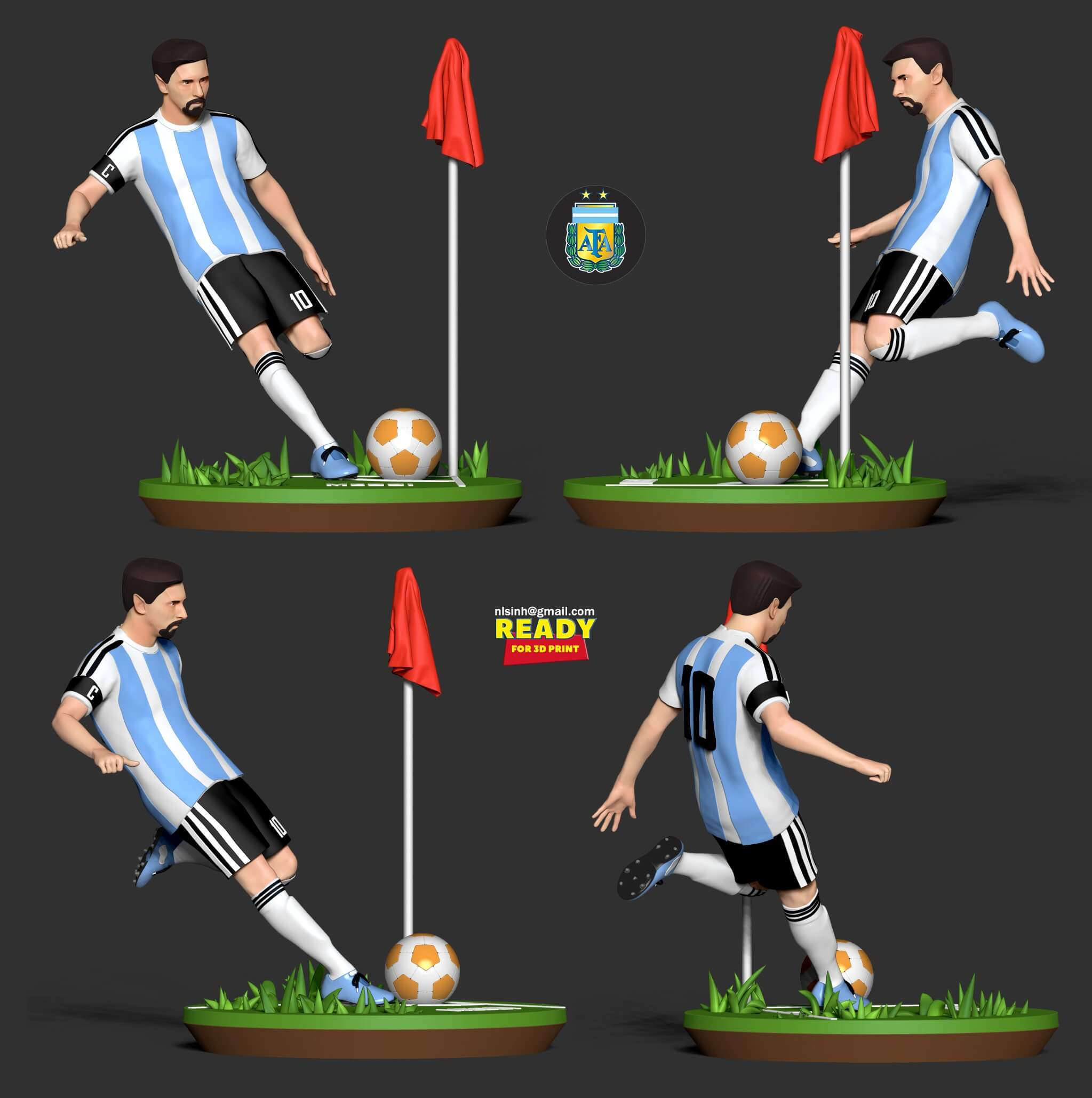 Lionel Messi - 3D Model by Sinh Nguyen