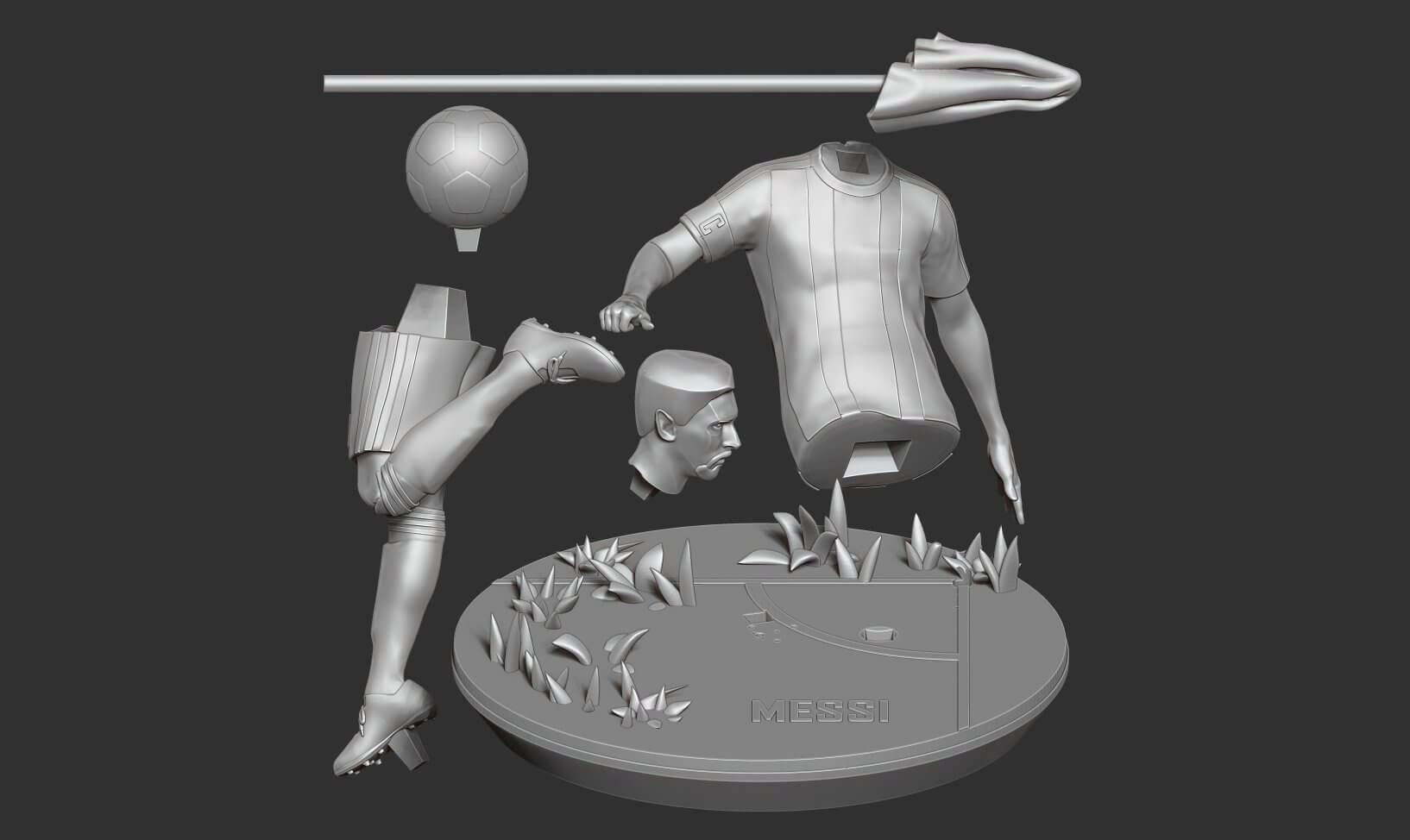 Lionel Messi - 3D Model by Sinh Nguyen