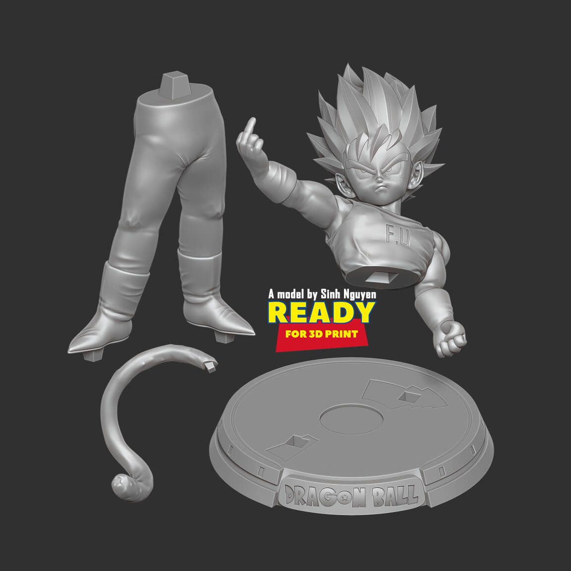 Little Prince Vegeta - 3D Model by Sinh Nguyen