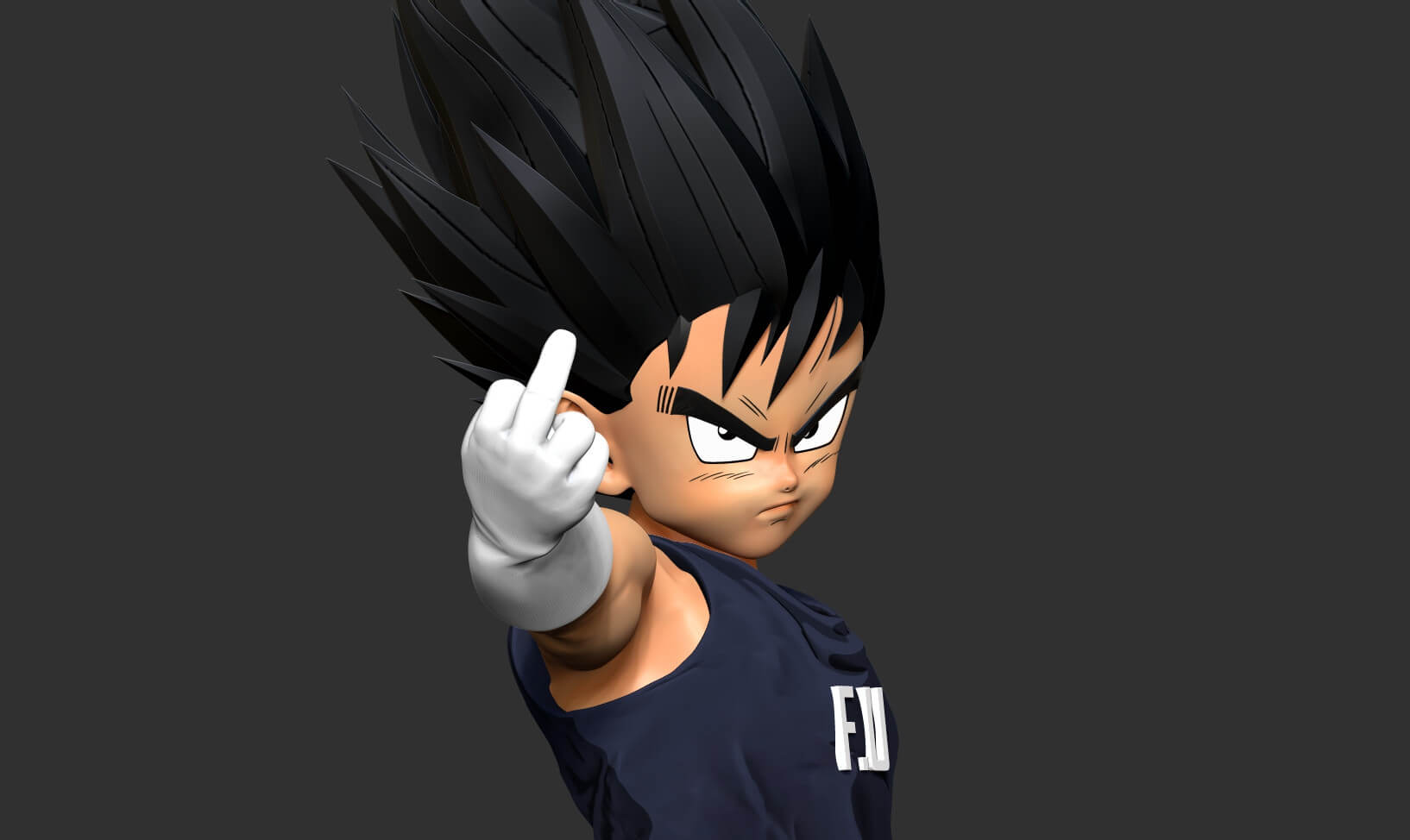 Little Prince Vegeta - 3D Model by Sinh Nguyen