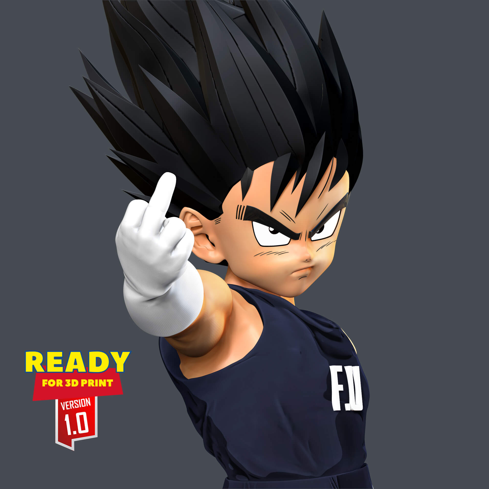 Little Prince Vegeta - 3D Model by Sinh Nguyen