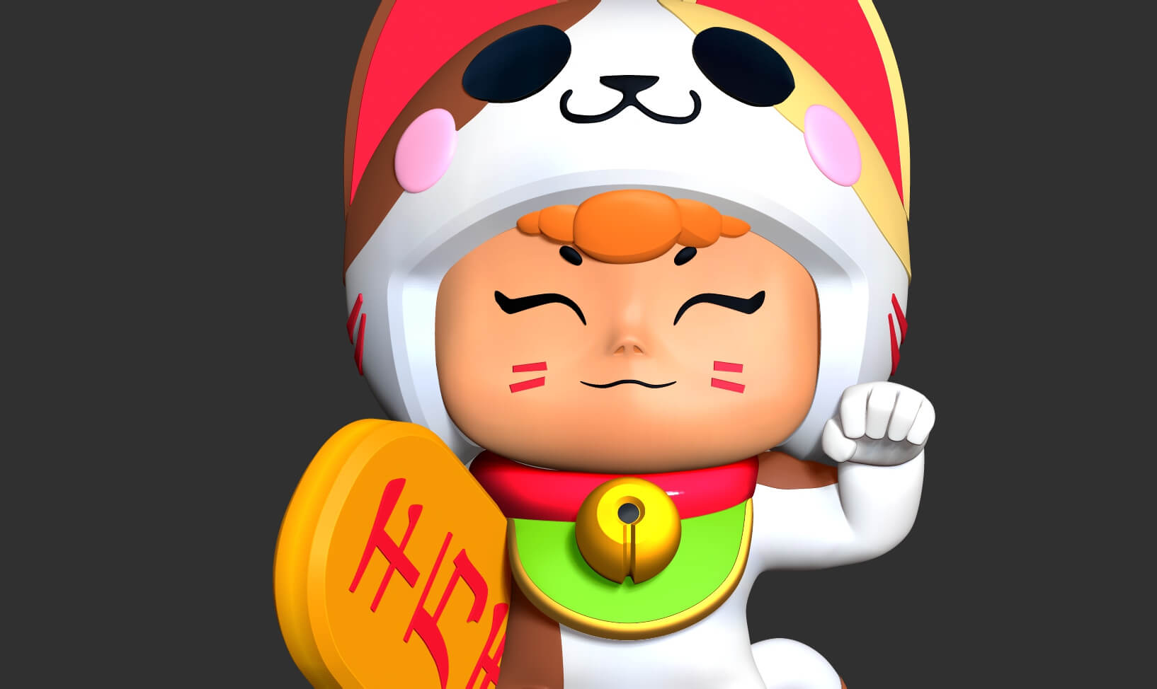 Lucky Cat Neko Bea - 3D Print Model by Sinh Nguyen