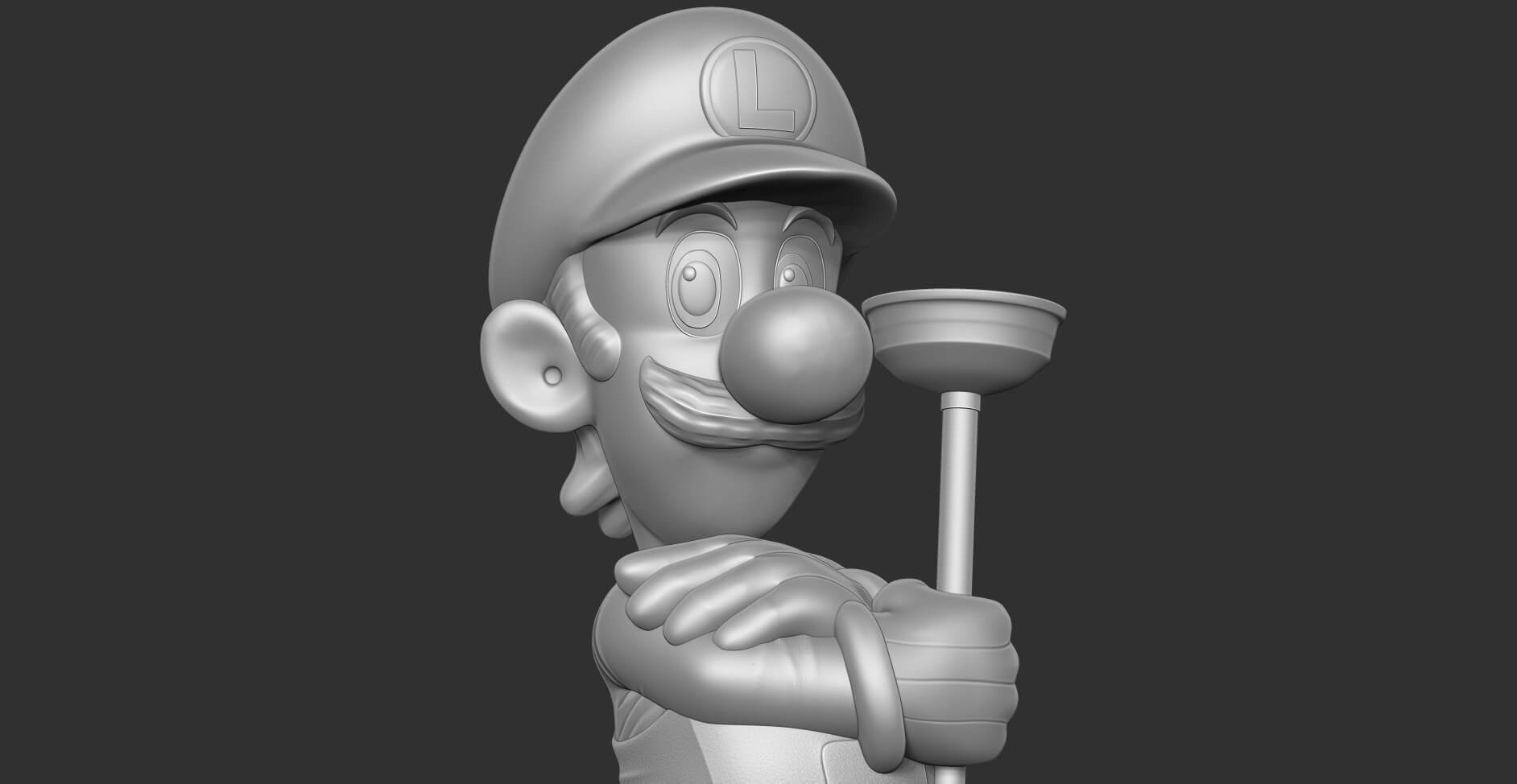 Luigi - The Super Mario Bros 3D Model by Sinh Nguyen