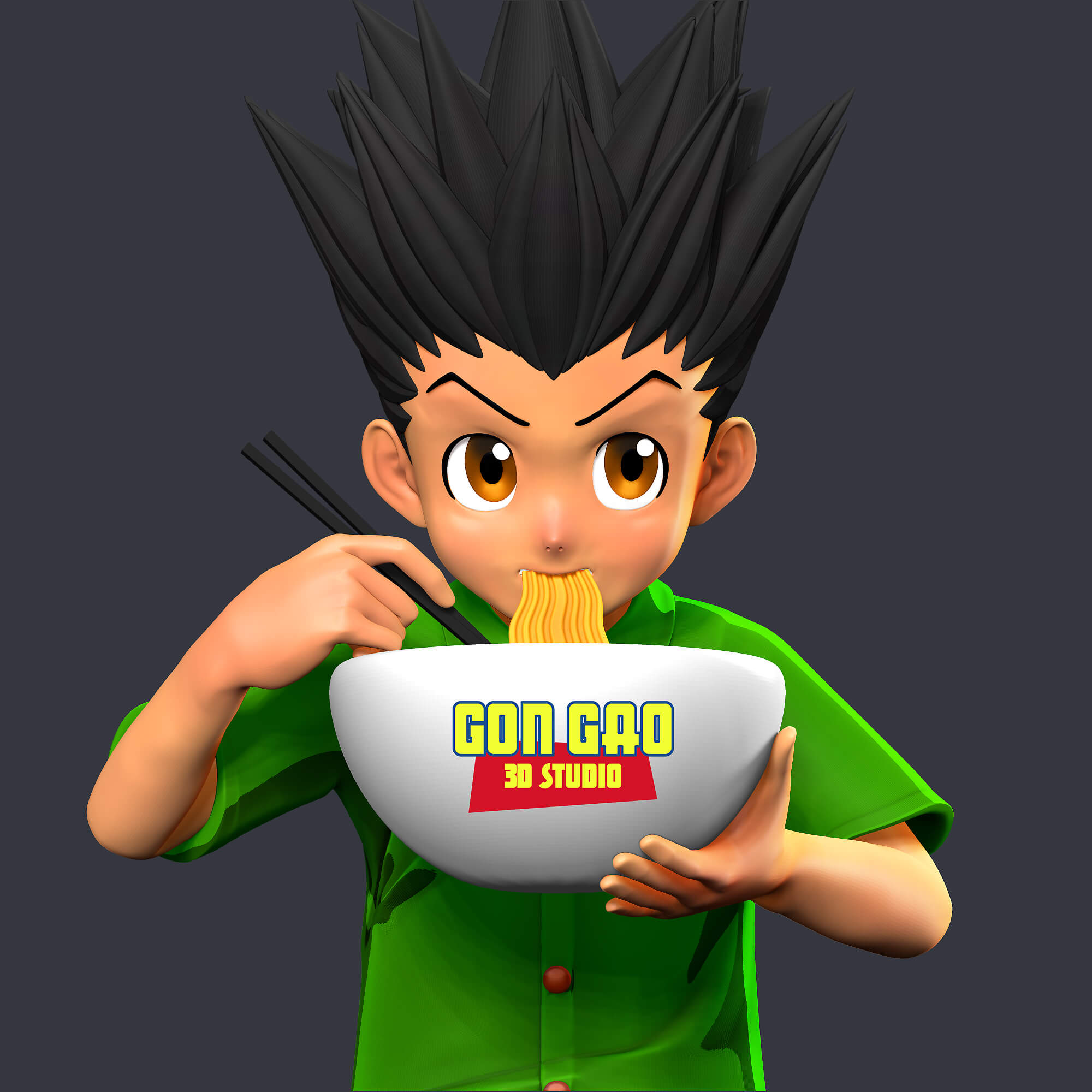 Lunch With Gon Freecss - 3D Print Model by Sinh Nguyen