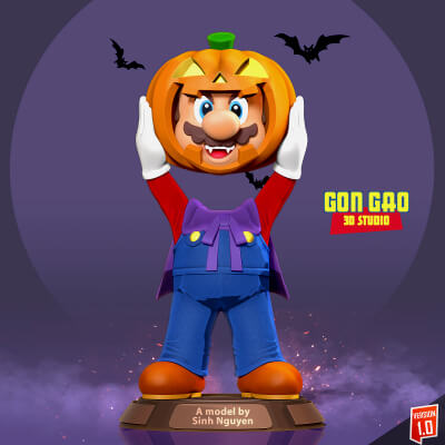 Vampire Super Mario - 3D Model by Sinh Nguyen