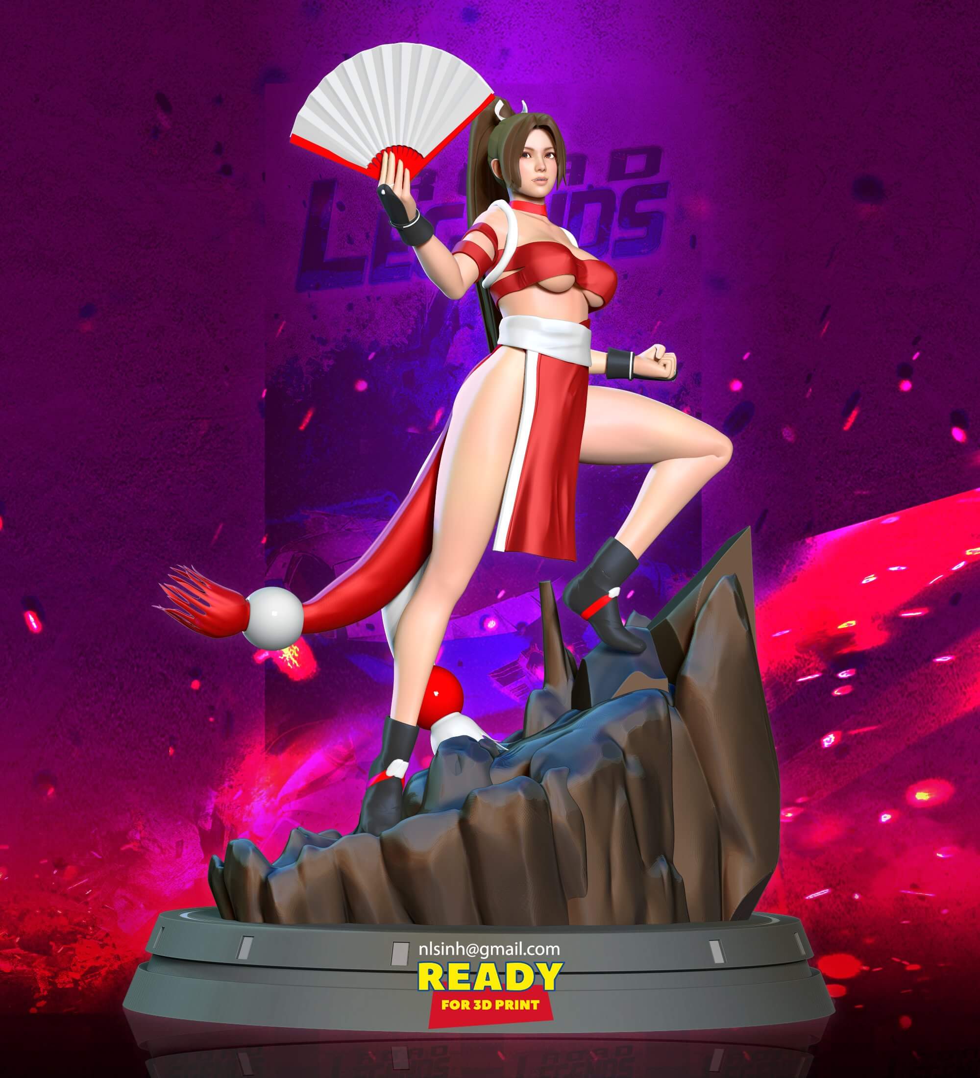 Mai Shiranui - 3D Model by Sinh Nguyen