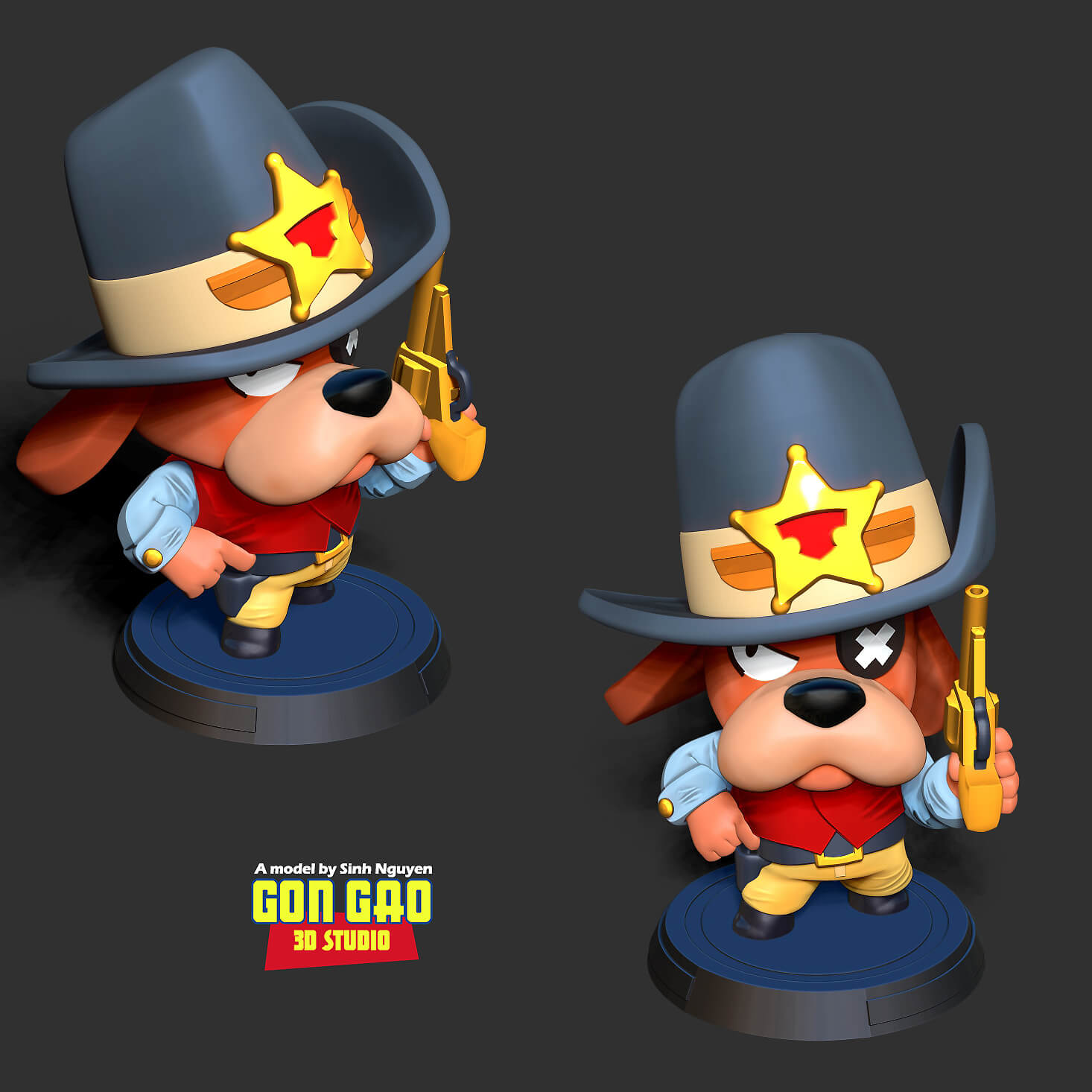 Marshal Ruffs - Brawl Stars 3D Model by Sinh Nguyen