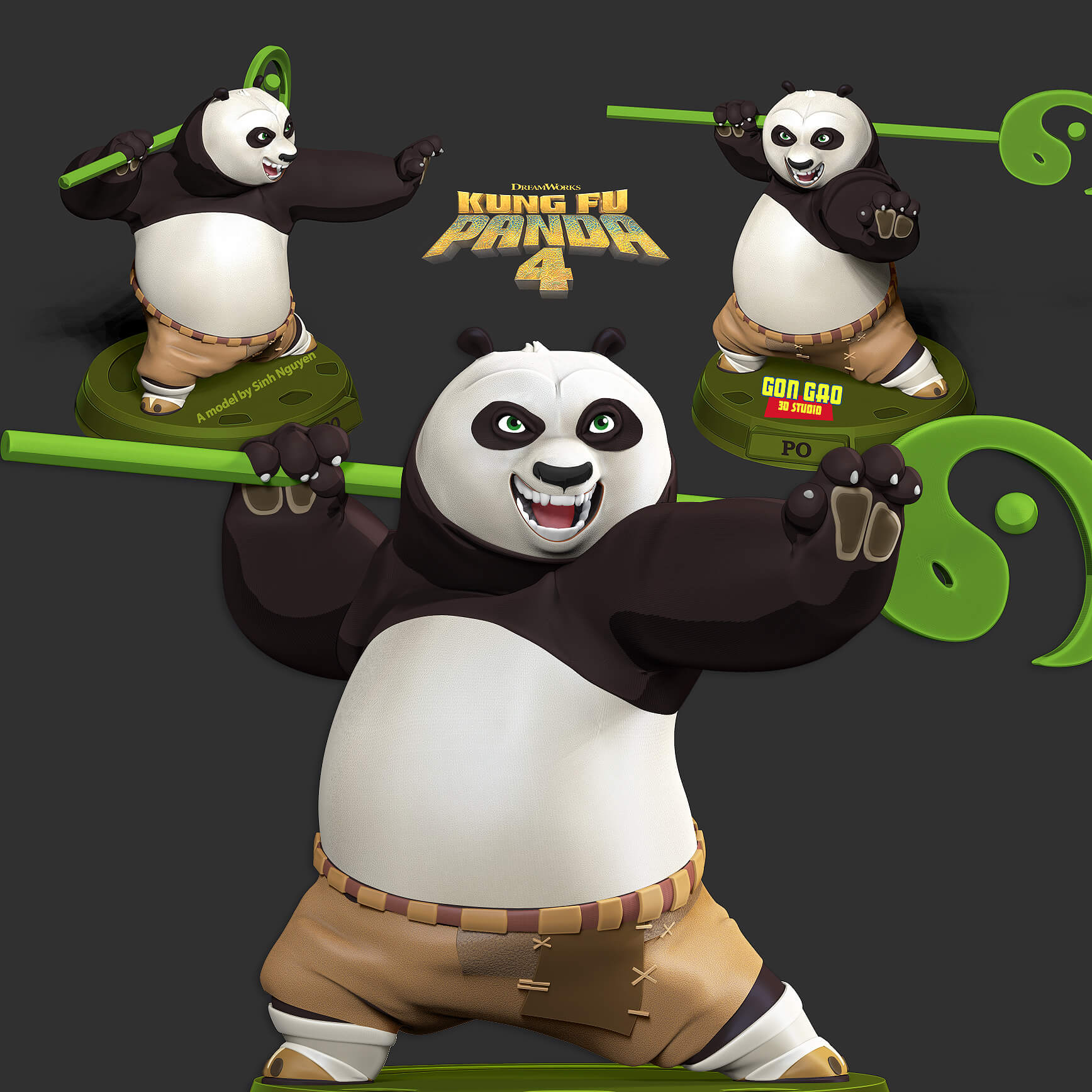 Master PO - Kung Fu Panda 4 3D Model by Sinh Nguyen