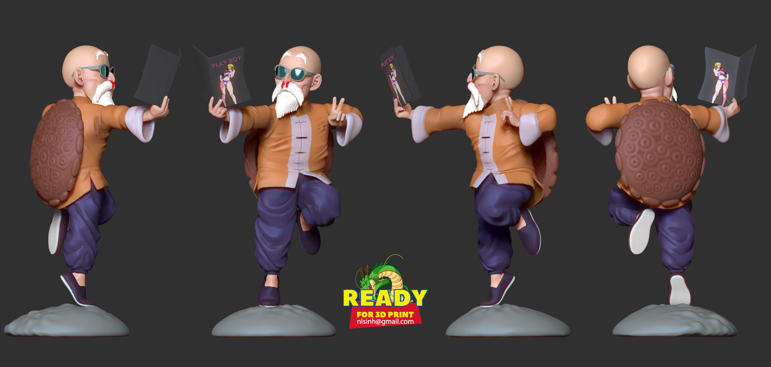 Master Roshi - Dragon Ball Fanart 3D Model by Sinh Nguyen