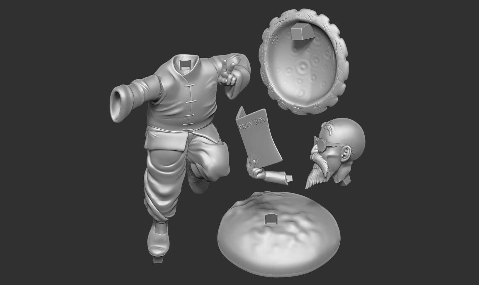 Master Roshi - Dragon Ball Fanart 3D Model by Sinh Nguyen