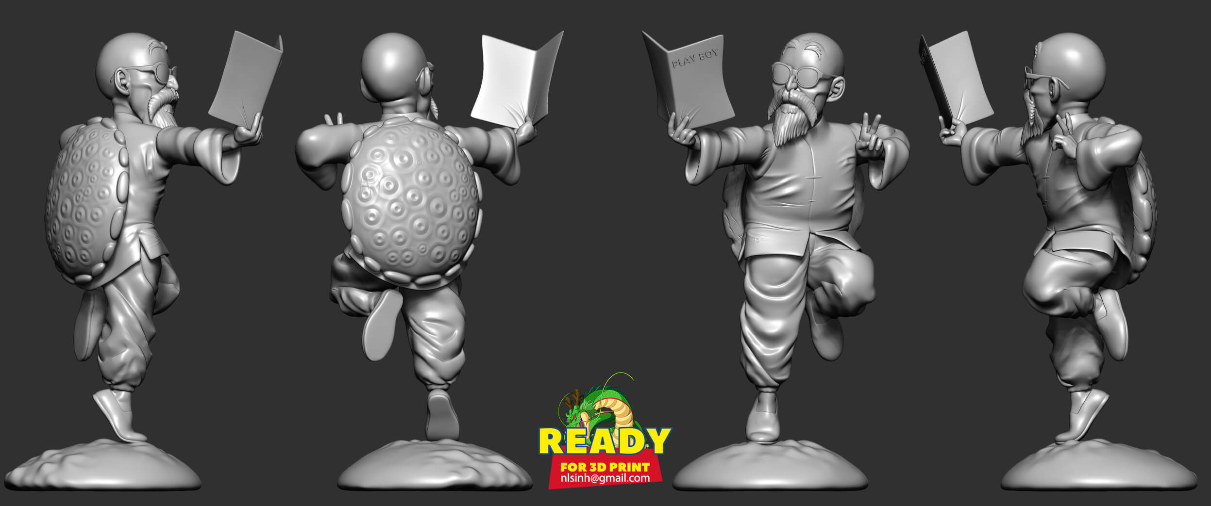 Master Roshi - Dragon Ball Fanart 3D Model by Sinh Nguyen