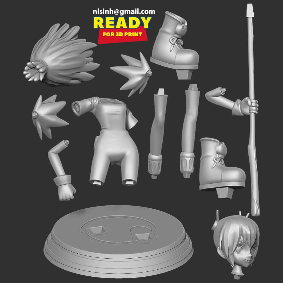 Matilda Matisse - Shaman King Fanart 3D Model by Sinh Nguyen