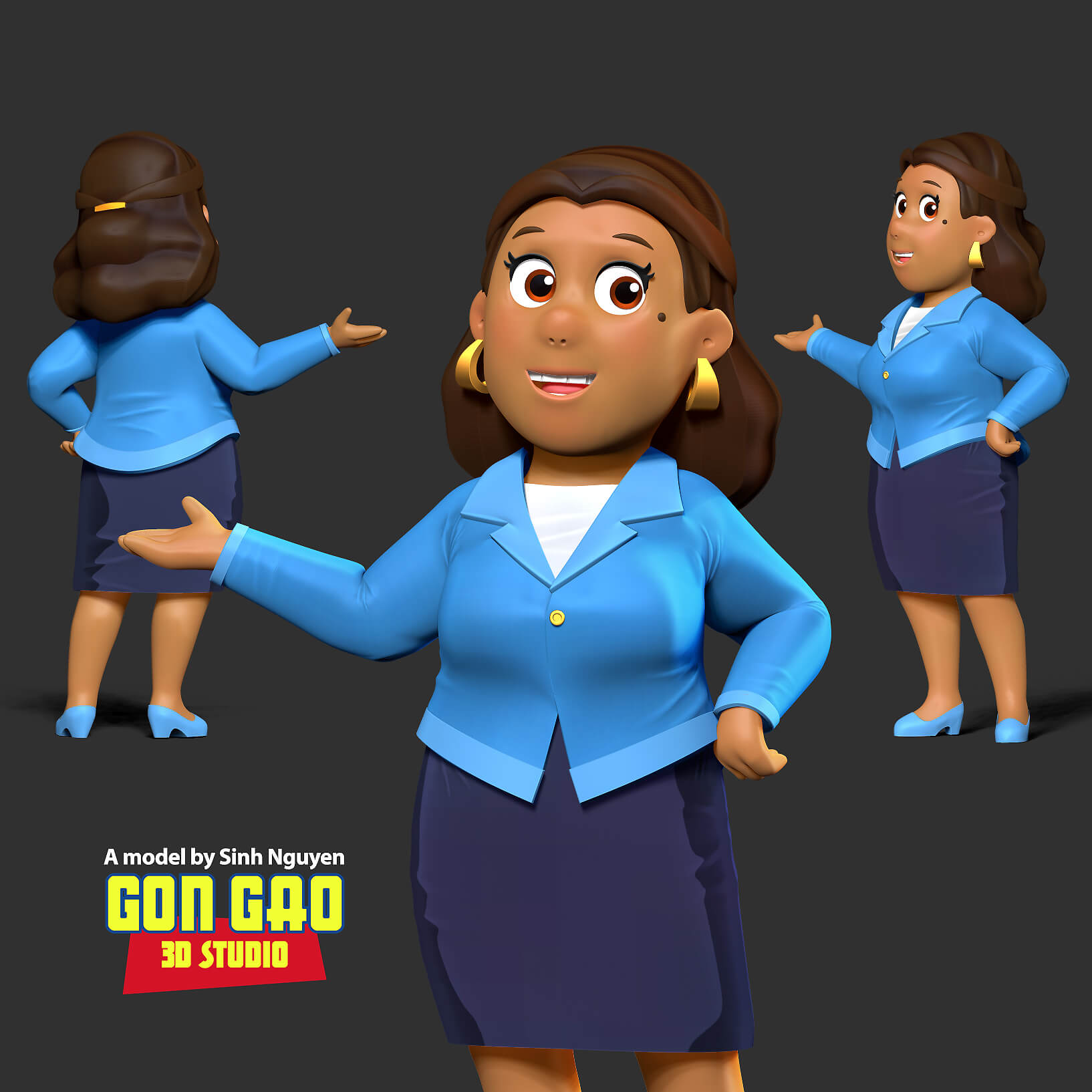 Mayor Goodway - Paw Patrol Fanart 3D Model by Sinh Nguyen