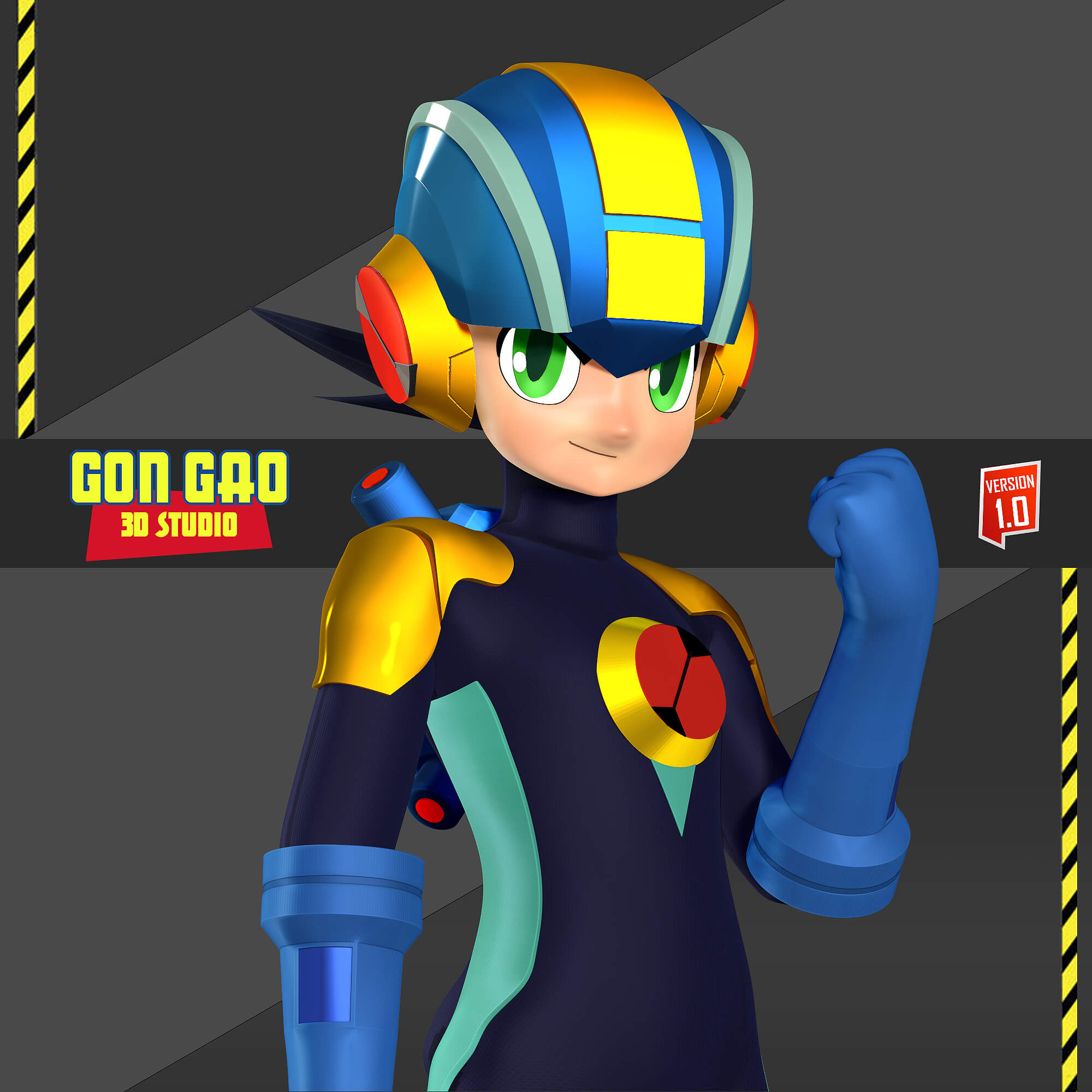 Mega Man Battle Network - 3D Model by Sinh Nguyen