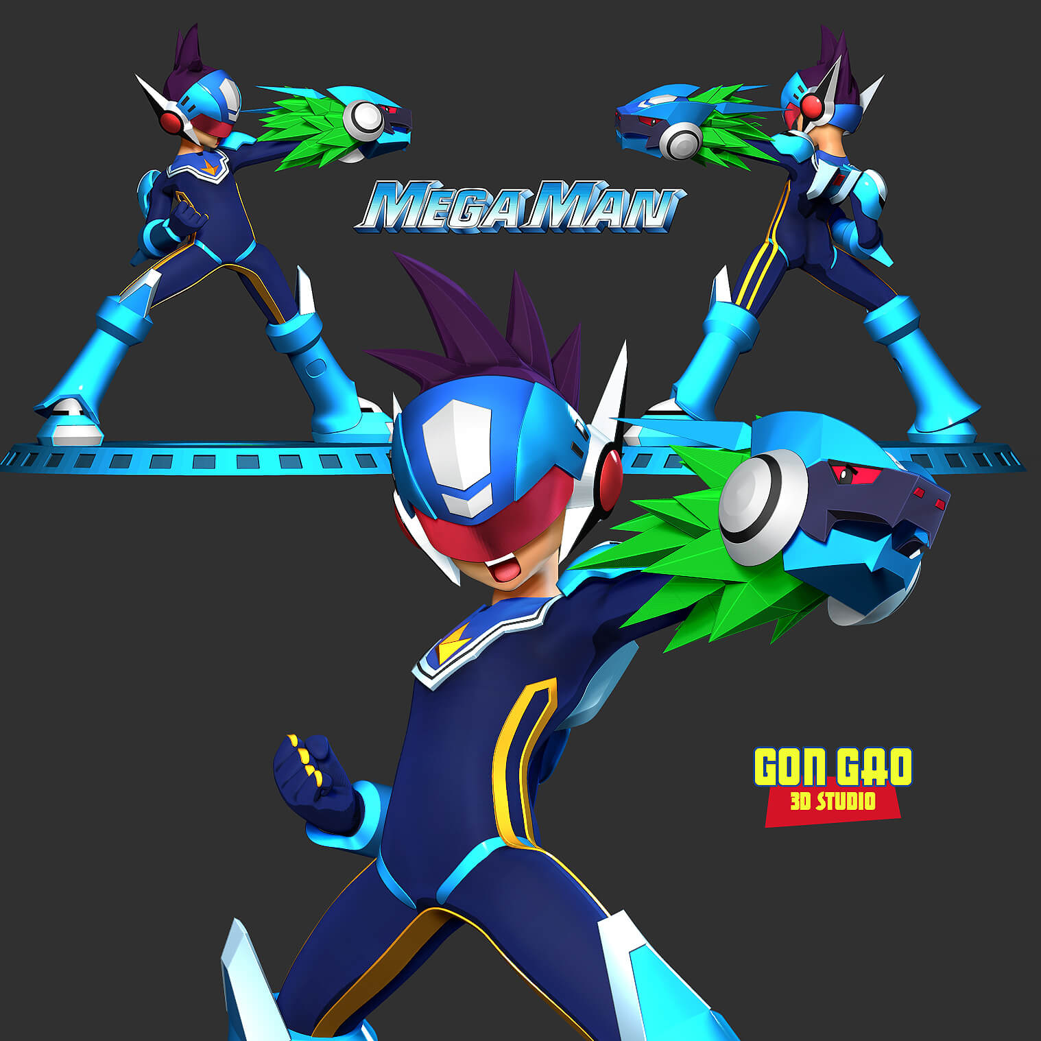 Mega Man Star Force - 3D Model by Sinh Nguyen