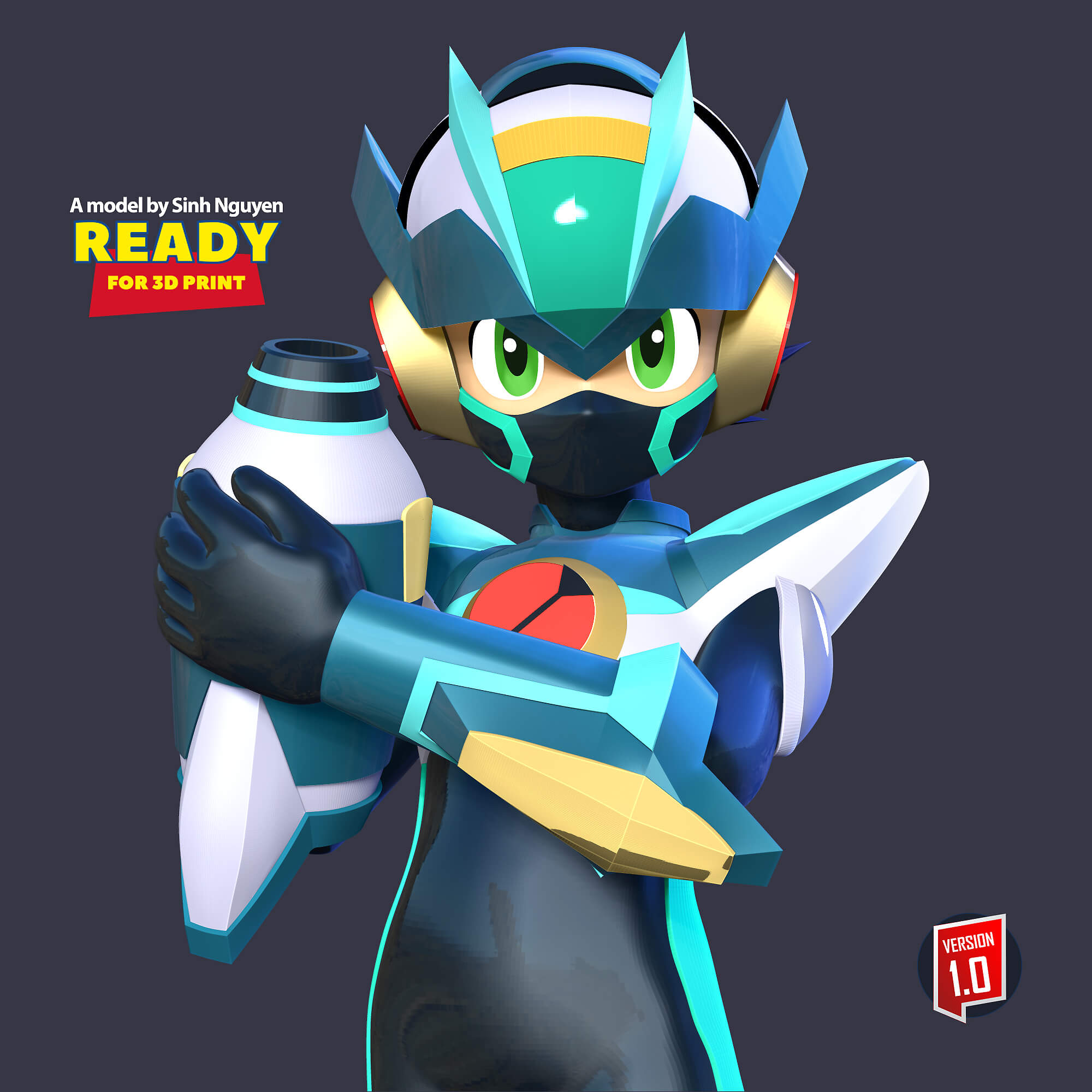 Mega Man X Dive - 3D Model by Sinh Nguyen