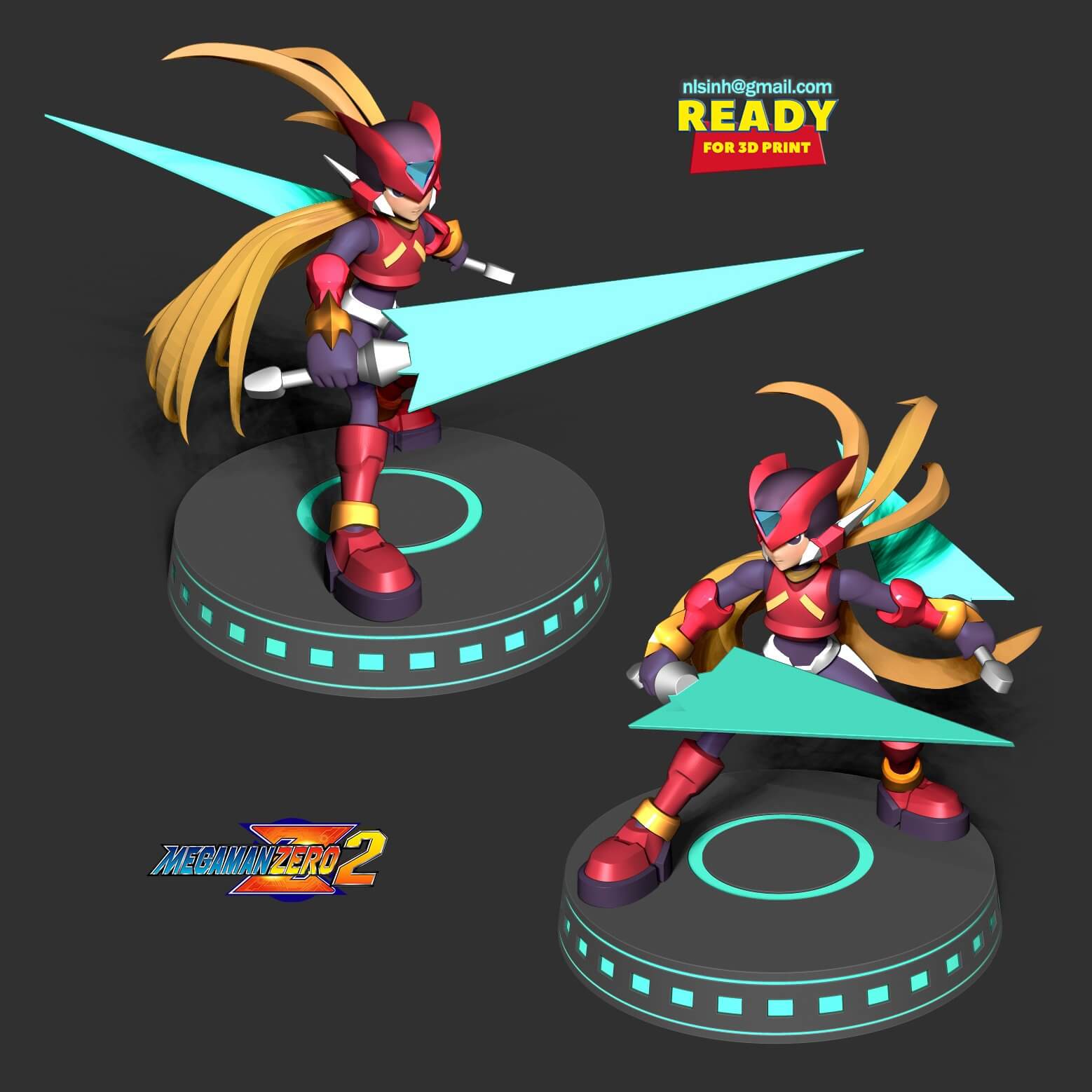 Mega Man Zero - 3D Model by Sinh Nguyen
