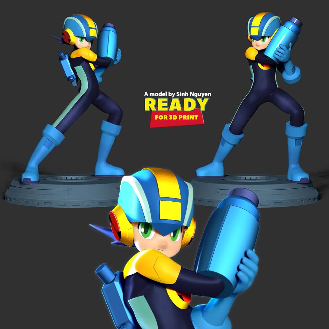 Mega Man 3D Fanart by Sinh Nguyen
