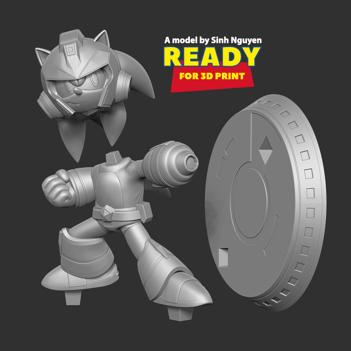 Mega Sonic Fanart - 3D Model by Sinh Nguyen